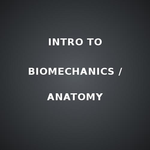 Intro to Biomechanics /Anatomy