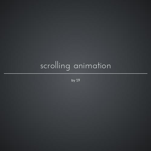 scrolling animation