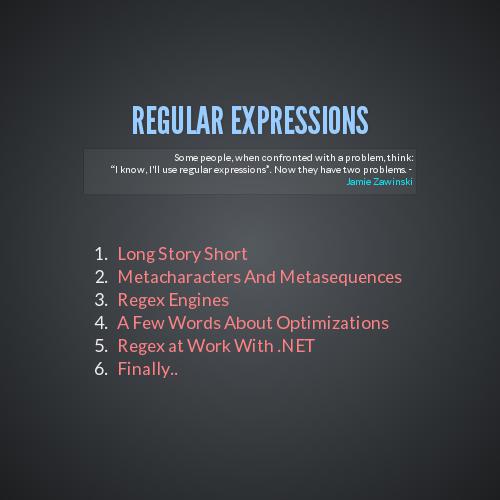 Stefan GRETCAN - Regular Expressions